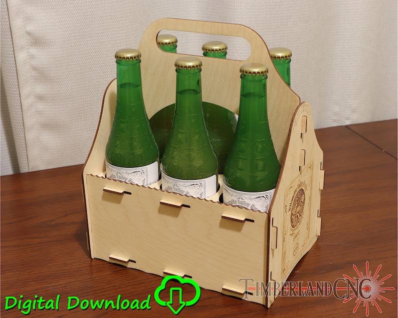 Six Pack Caddy SVG Laser Cutting File Glowforge - Etsy