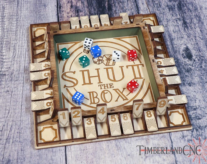 Shut the Box Game Wood Laser Cutter SVG File Glowforge - Etsy Canada