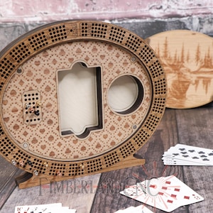 Standing Oval Cribbage, With Storage, Tree of Life, SVG, Laser/cnc ...