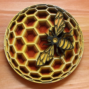 Bee and Honeycomb SVG, DXF, Cutting File - Etsy