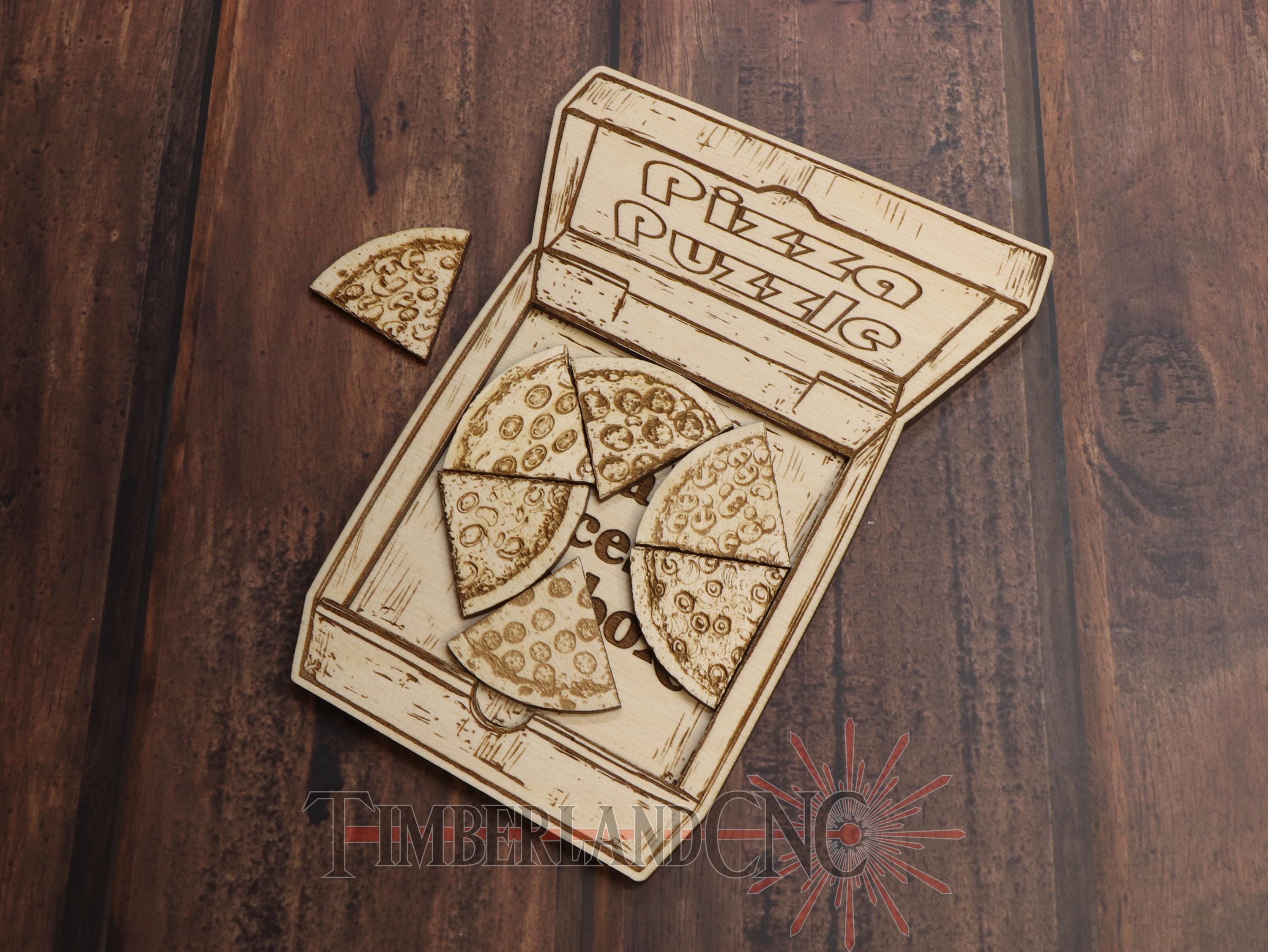 Pizza Puzzle, Geometric Puzzle, Fit the Shapes, SVG, Laser Cutting File ...