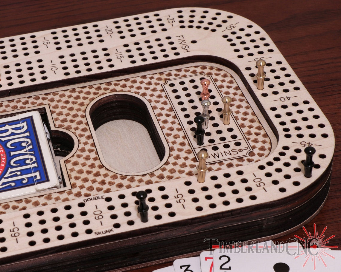 Cribbage Board With Storage SVG Laser Cutting File - Etsy Canada
