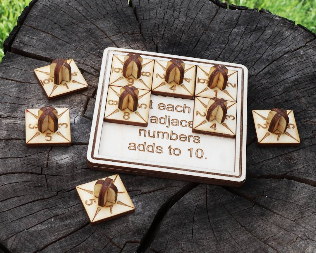 Brain Teaser, Add-to-ten Puzzle, Laser Cut File, Digital Download - Etsy