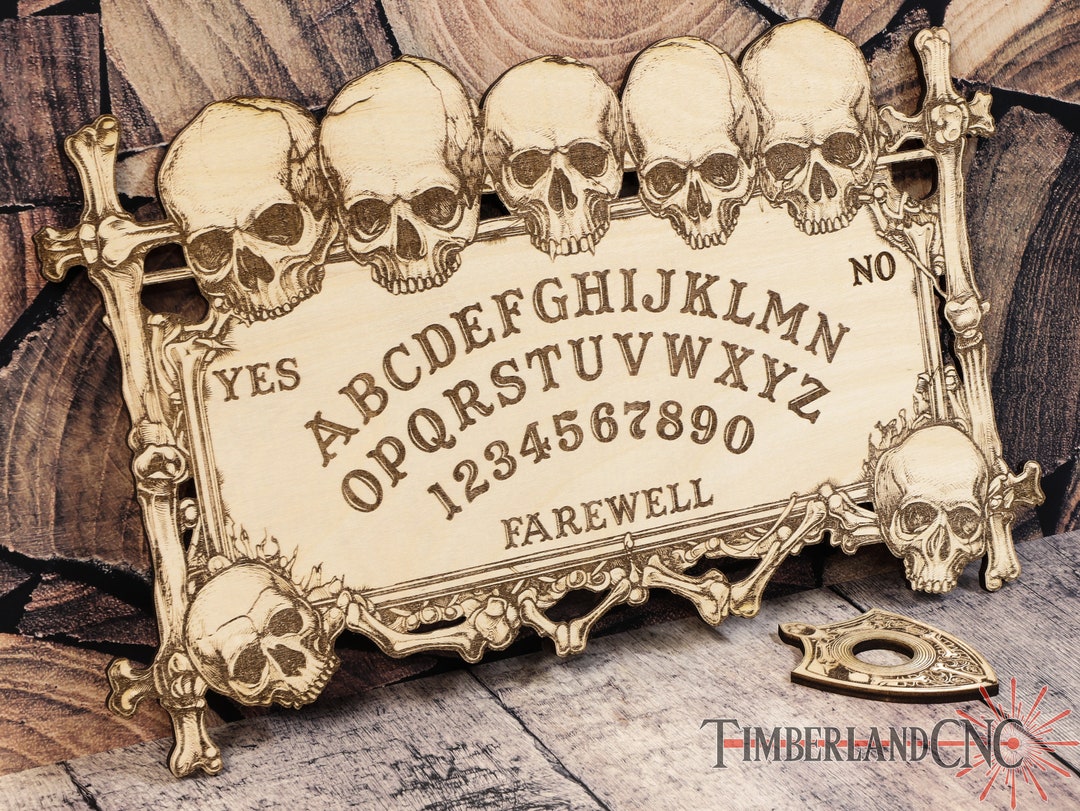 Spirit Board, Talking Board, Skull and Bones, Halloween, SVG, Laser ...