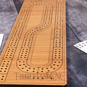 Large Cribbage Board for Visual or Grip Impaired, SVG, Laser Cutting ...