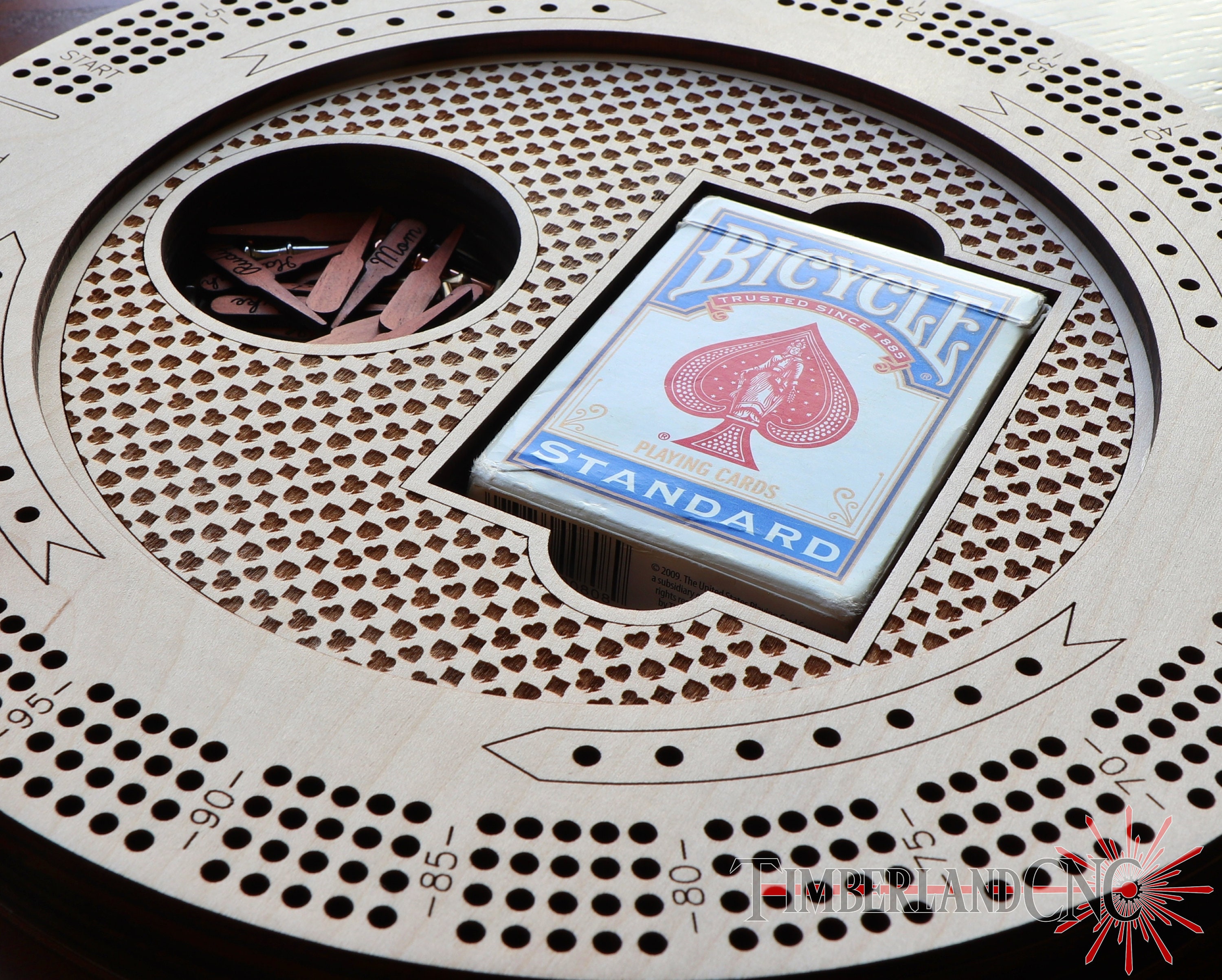 Cribbage Board With Storage Round SVG Laser Cutting File - Etsy Canada