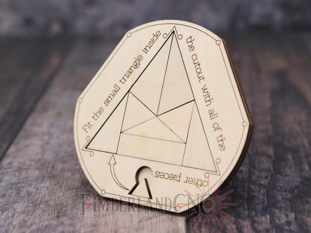Triangle Puzzle, Extra Piece, Geometric Puzzle, SVG, Laser Cutting File ...