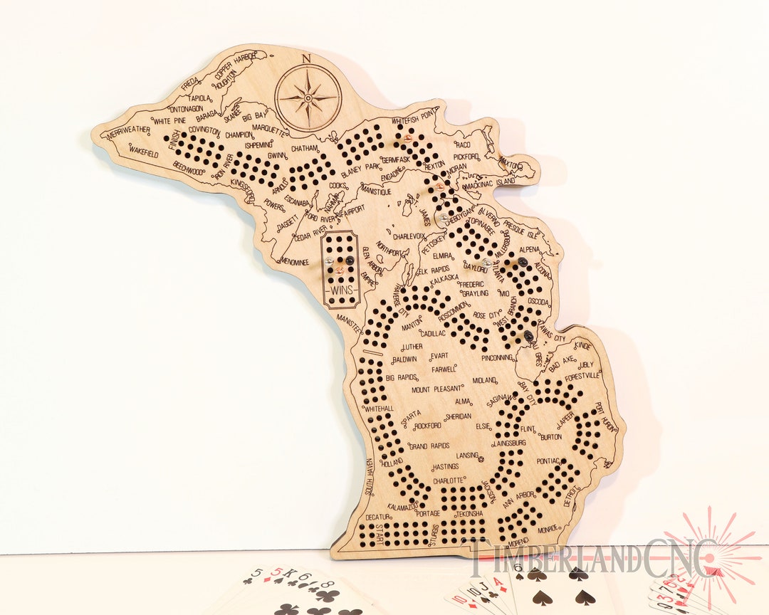 Michigan Cribbage Pattern, SVG, Laser/cnc Cutting File - Etsy