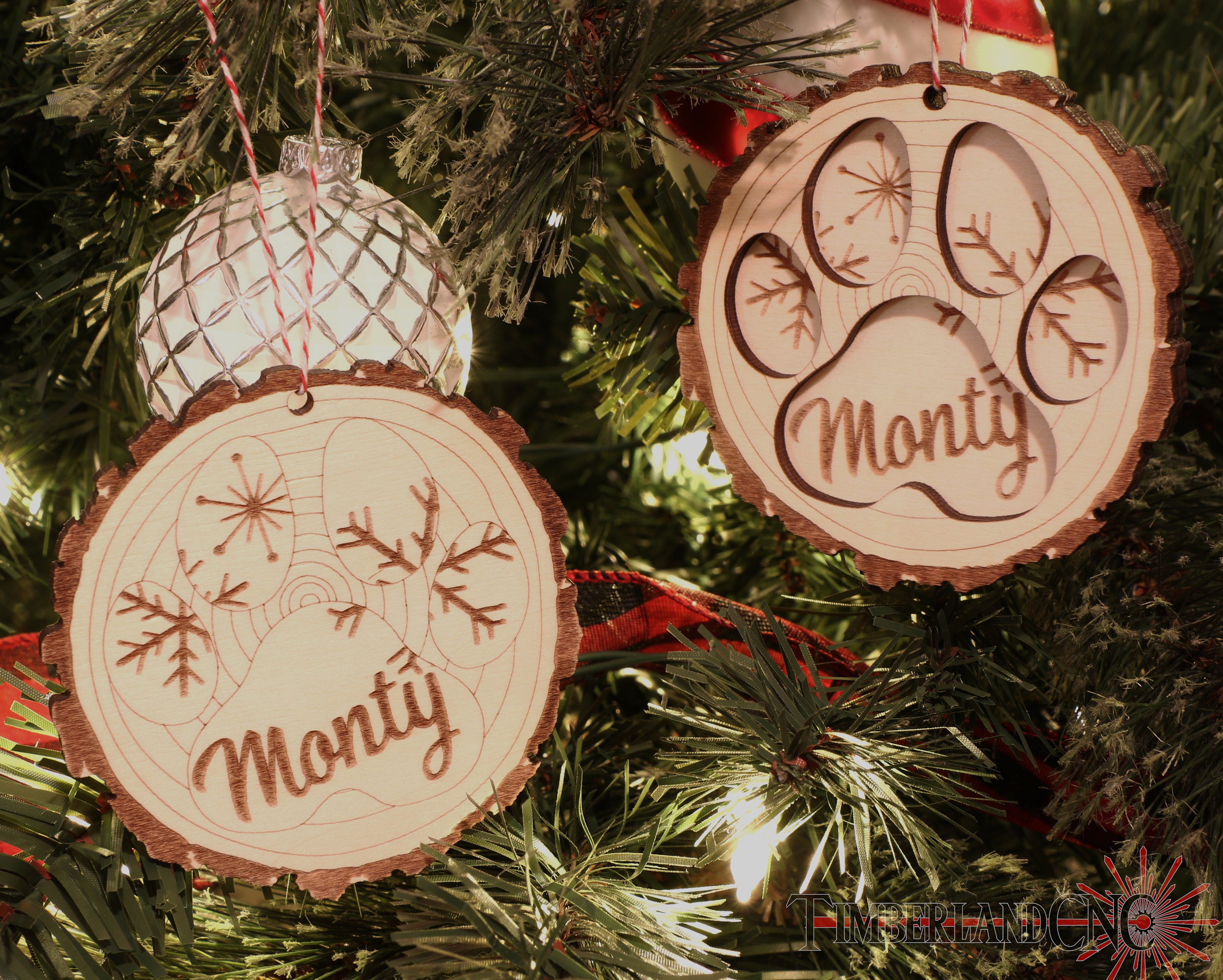 Paw Print Ornament, Tree Slice, SVG, Laser Cutting File - Etsy Australia