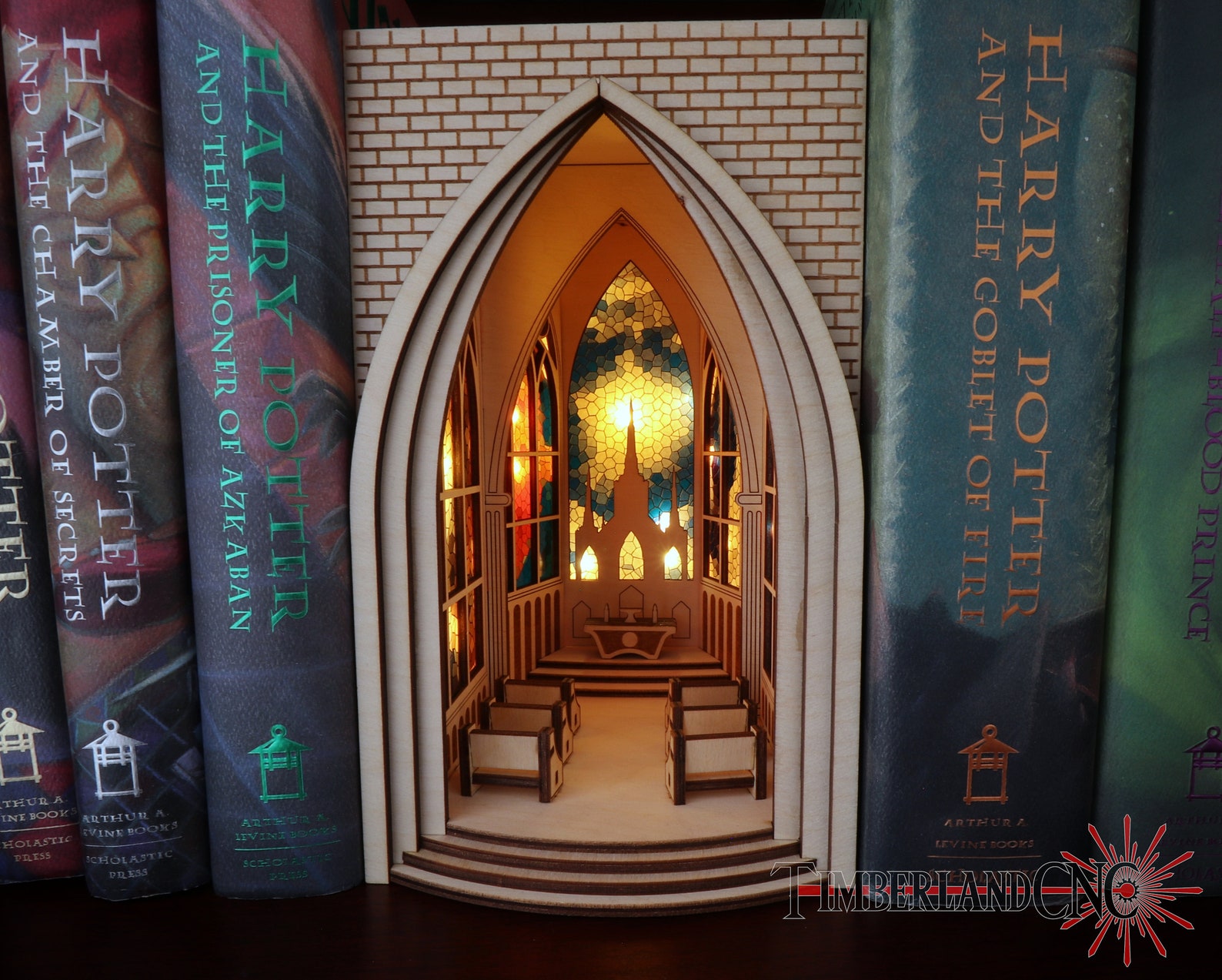 Church Book Nook Cathedral DIY Kit Bookshelf Insert - Etsy
