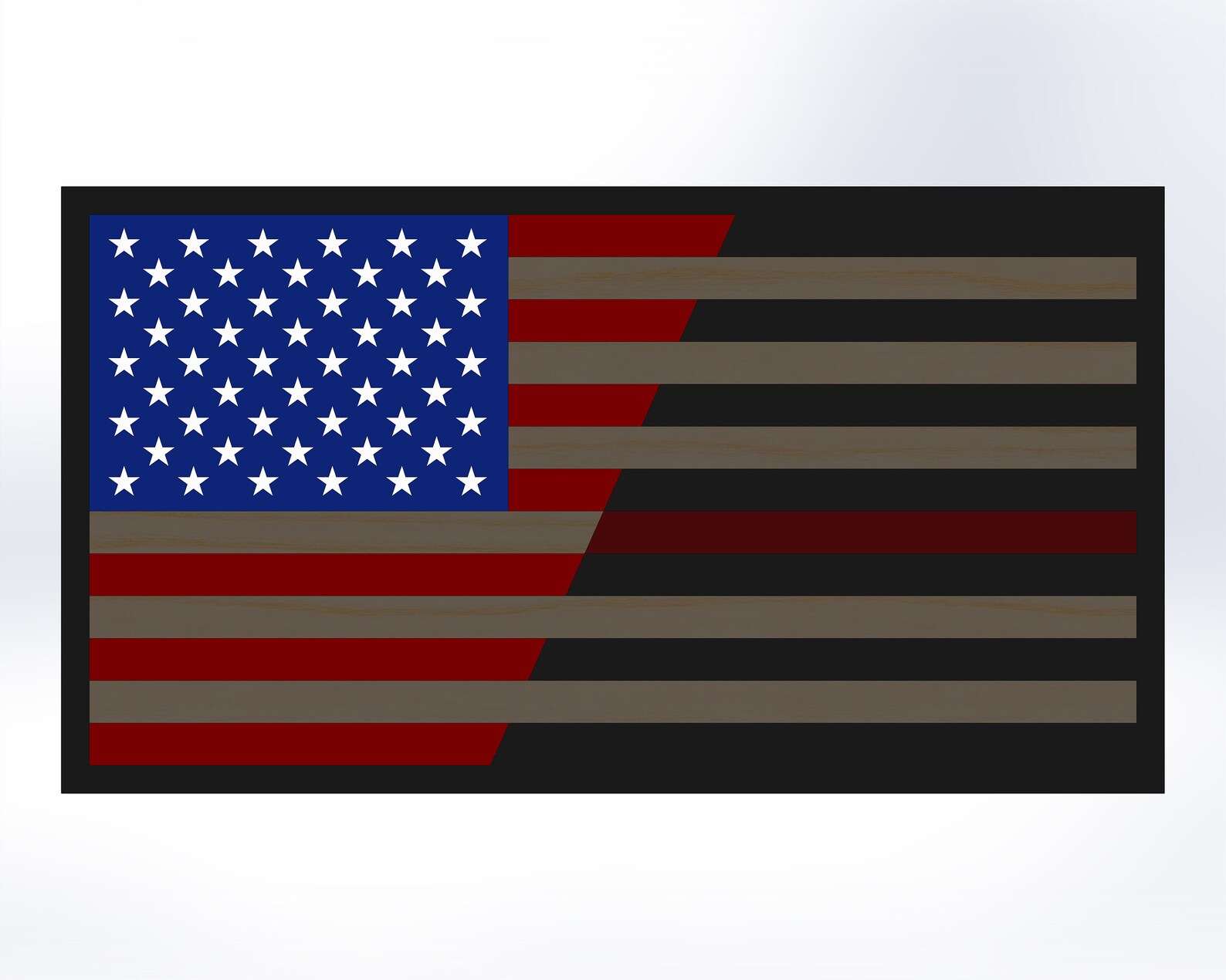 Split-line Framed US Flag SVG Laser Cutting File - Etsy