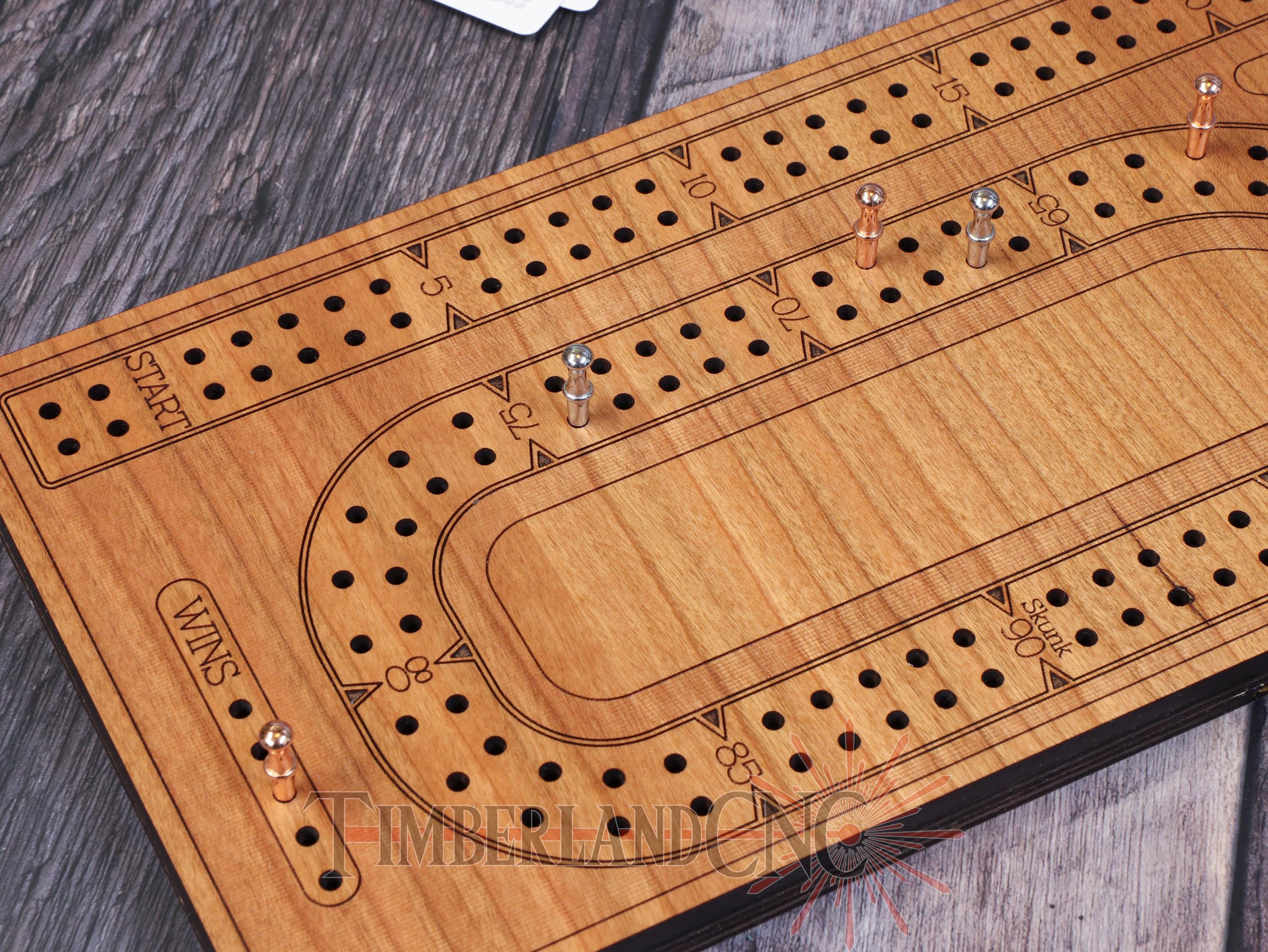 Large Cribbage Board for Visual or Grip Impaired, SVG, Laser Cutting ...