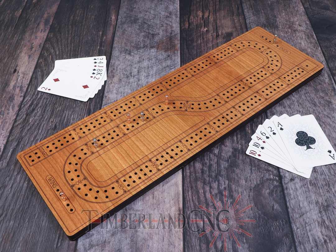 Large Cribbage Board for Visual or Grip Impaired, SVG, Laser Cutting ...
