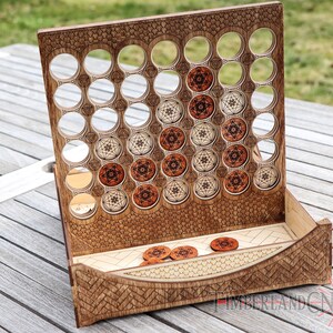 Four in A Row, Checkers, Chess, SVG, DXF, Laser Cutting File, Glowforge ...