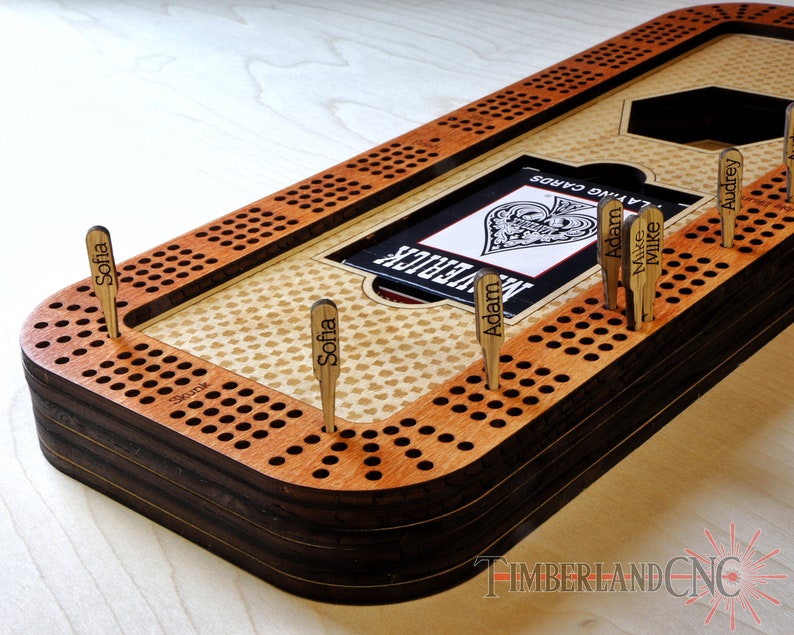 Cribbage Board With Storage SVG Laser Cutting File - Etsy