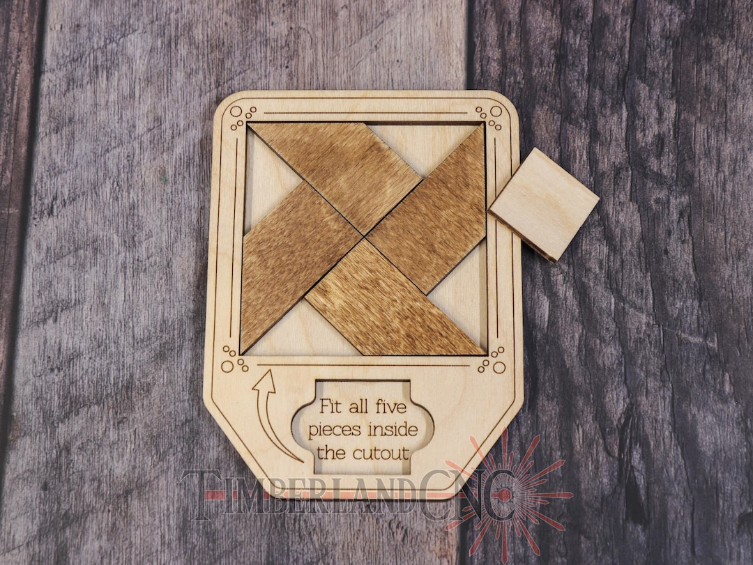 5-piece Puzzle, Jigsaw, SVG, Laser Cutting File - Etsy