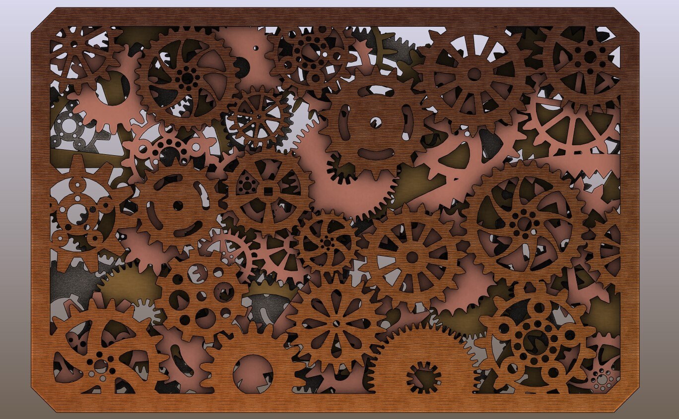 Gears, Cogs, Steampunk Layered Mandala, SVG, DXF, Cutting File - Etsy ...