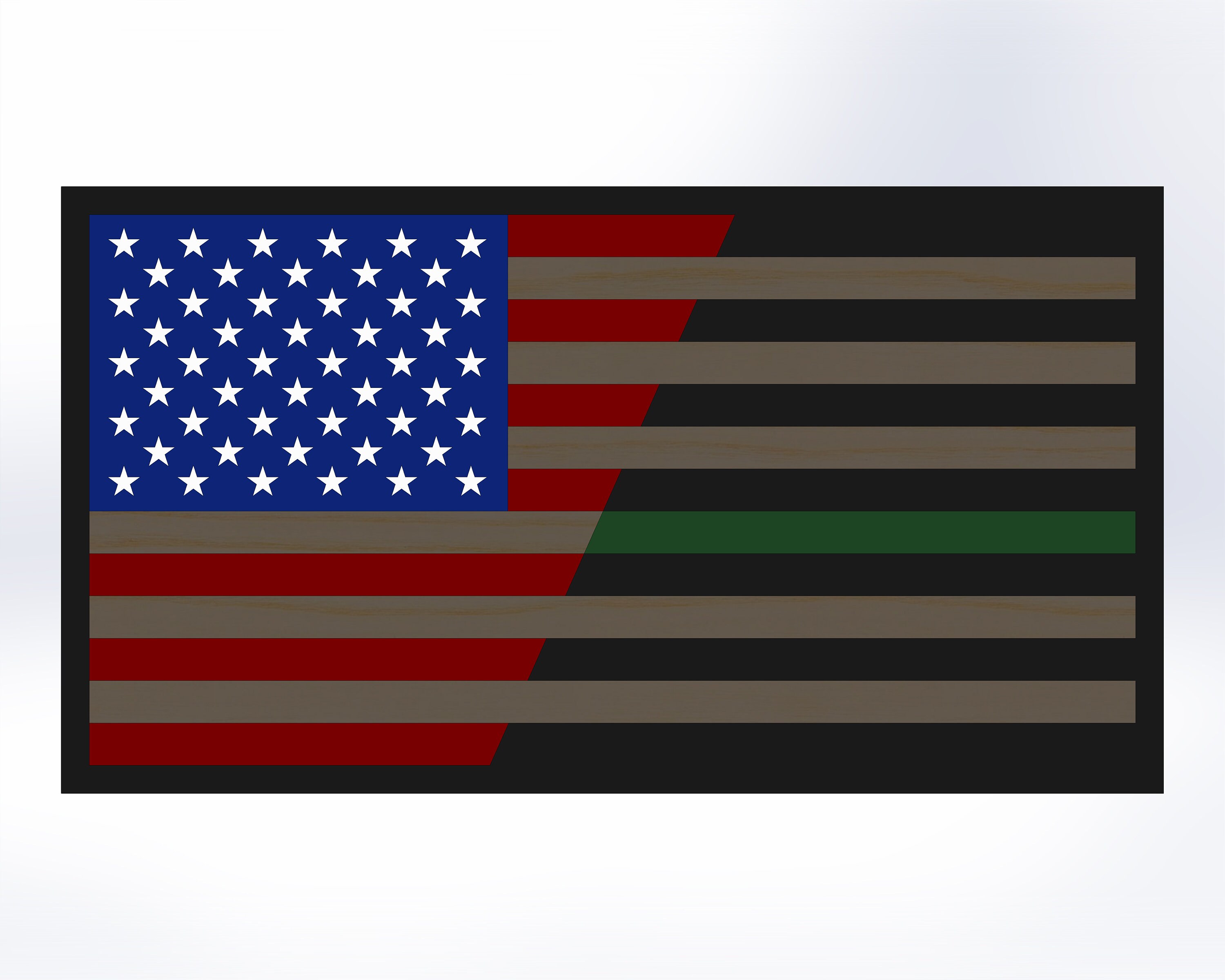 Split-line Framed US Flag SVG Laser Cutting File - Etsy