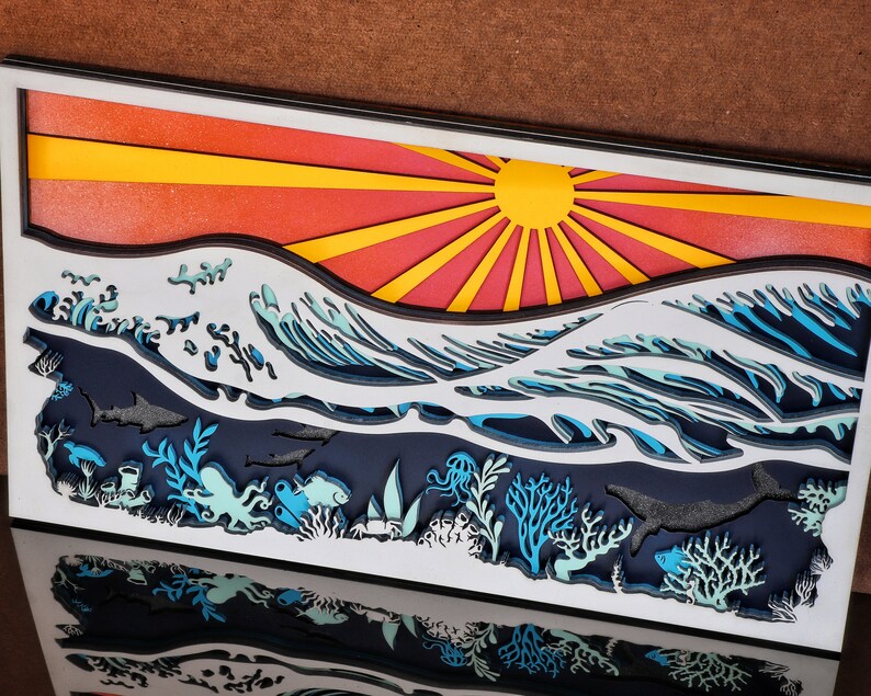 Ocean Scene, Undersea, Layered SVG, Cutting File - Etsy