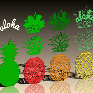 Pineapple Aloha 4 Layers, SVG, DXF, Cutting File - Etsy