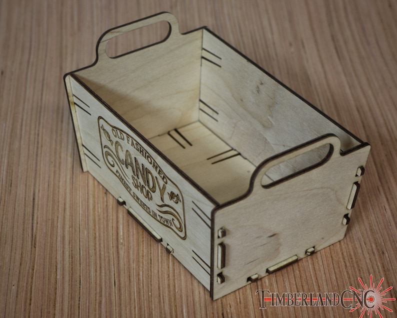 Snap Together Mini Crate SVG Laser Cutting File Glowforge - Etsy
