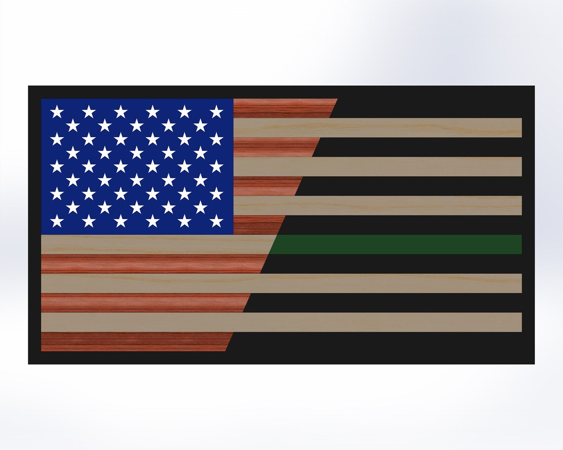 Split-line Framed US Flag SVG Laser Cutting File - Etsy