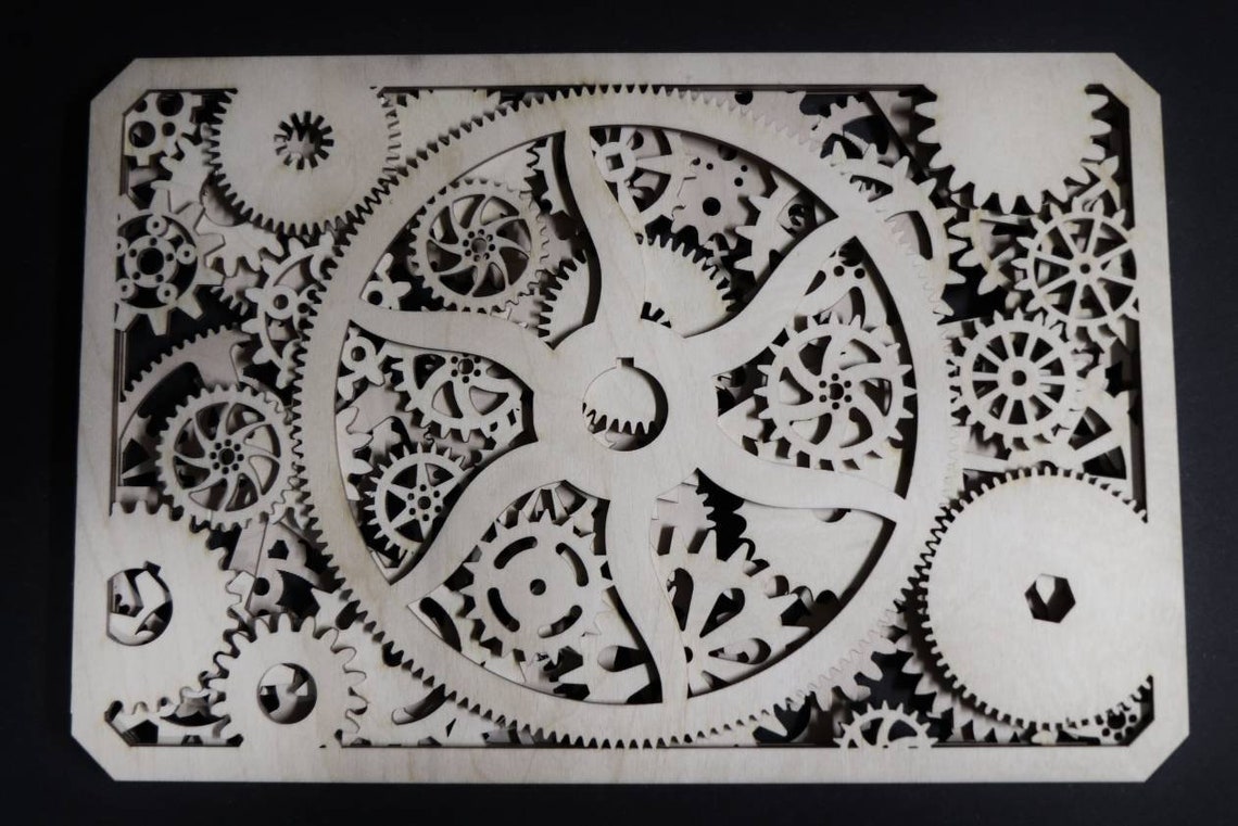 Gears Cogs Steampunk Layered Mandala SVG DXF Cutting File - Etsy