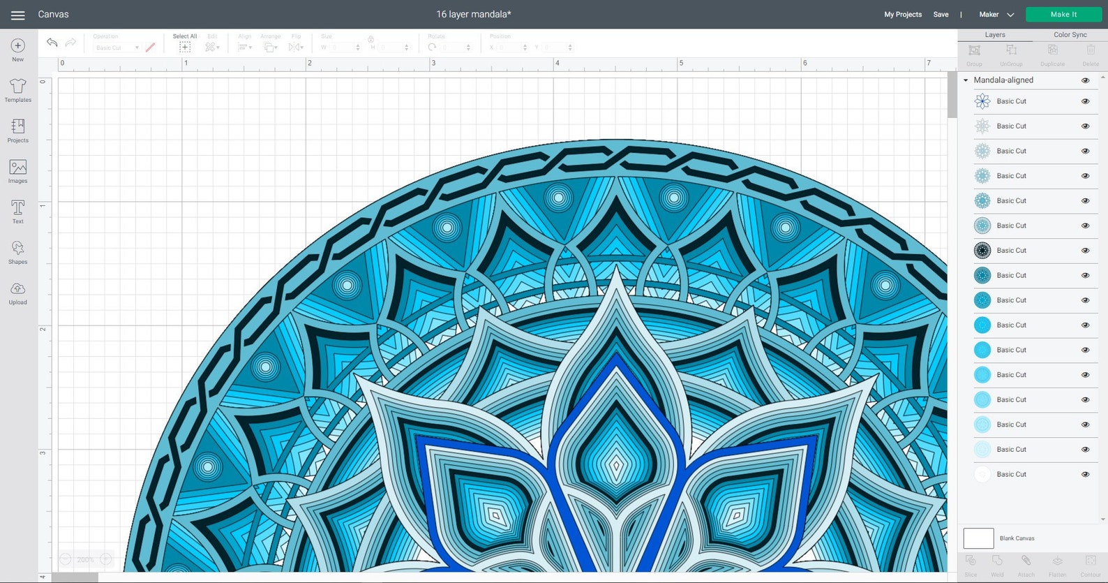 Multi Layer Mandala SVG, 16 Layers, Cutting File, Digital Download. - Etsy