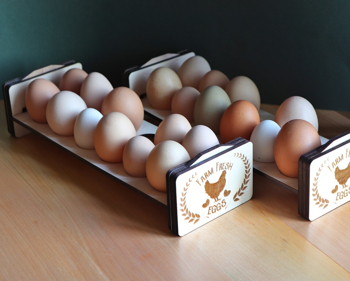 Fresh Egg Holder Stackable SVG Laser Cutting File - Etsy