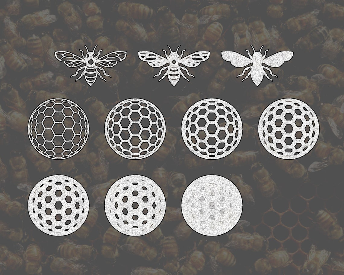 Abeja y Panal SVG DXF Archivo de Corte | Etsy