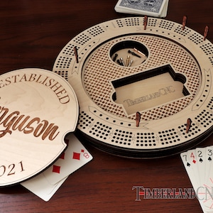 Cribbage Board, With Storage, Round, SVG, Laser Cutting File - Etsy