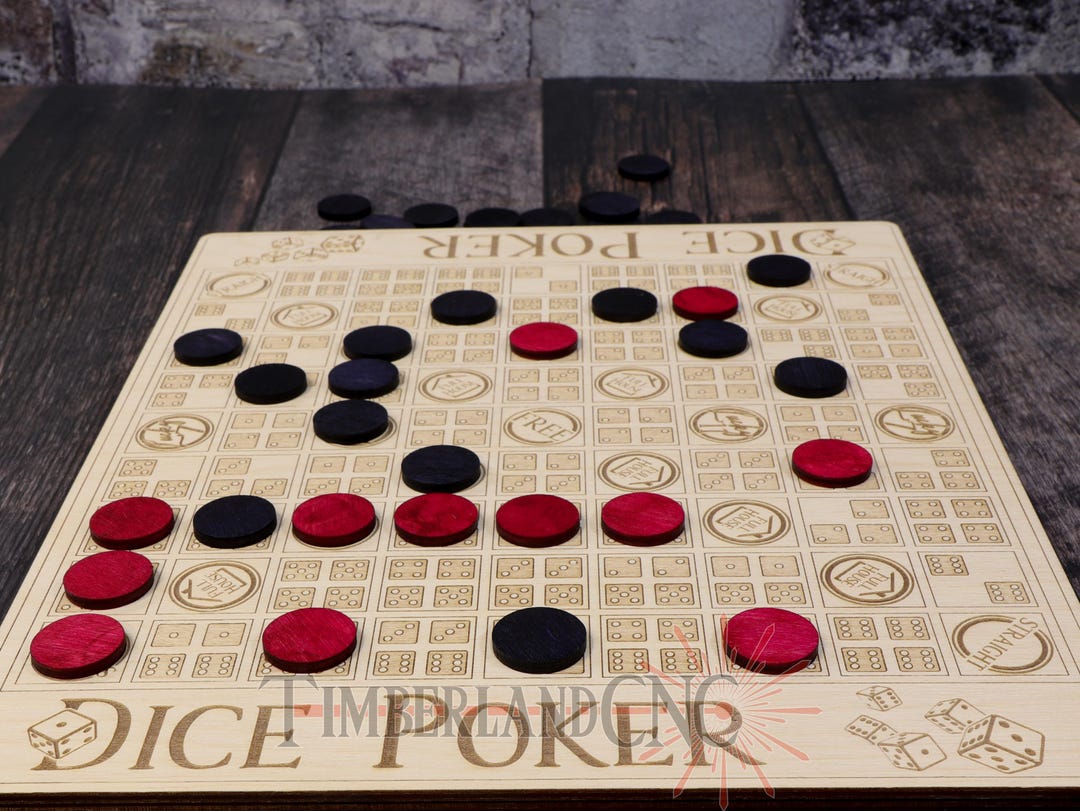 Dice Poker, Board Game, SVG, Laser Cutting File - Etsy