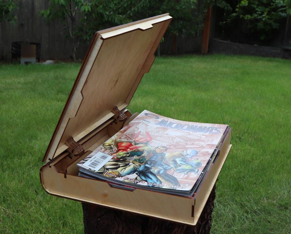 Book Box, Hidden Hinge, Comic Book and Magazine Sized, SVG, Glowforge ...