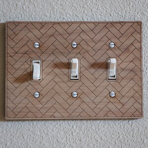 Laser Cut Light Switch Cover Plates: Herringbone SVG (digital Download ...