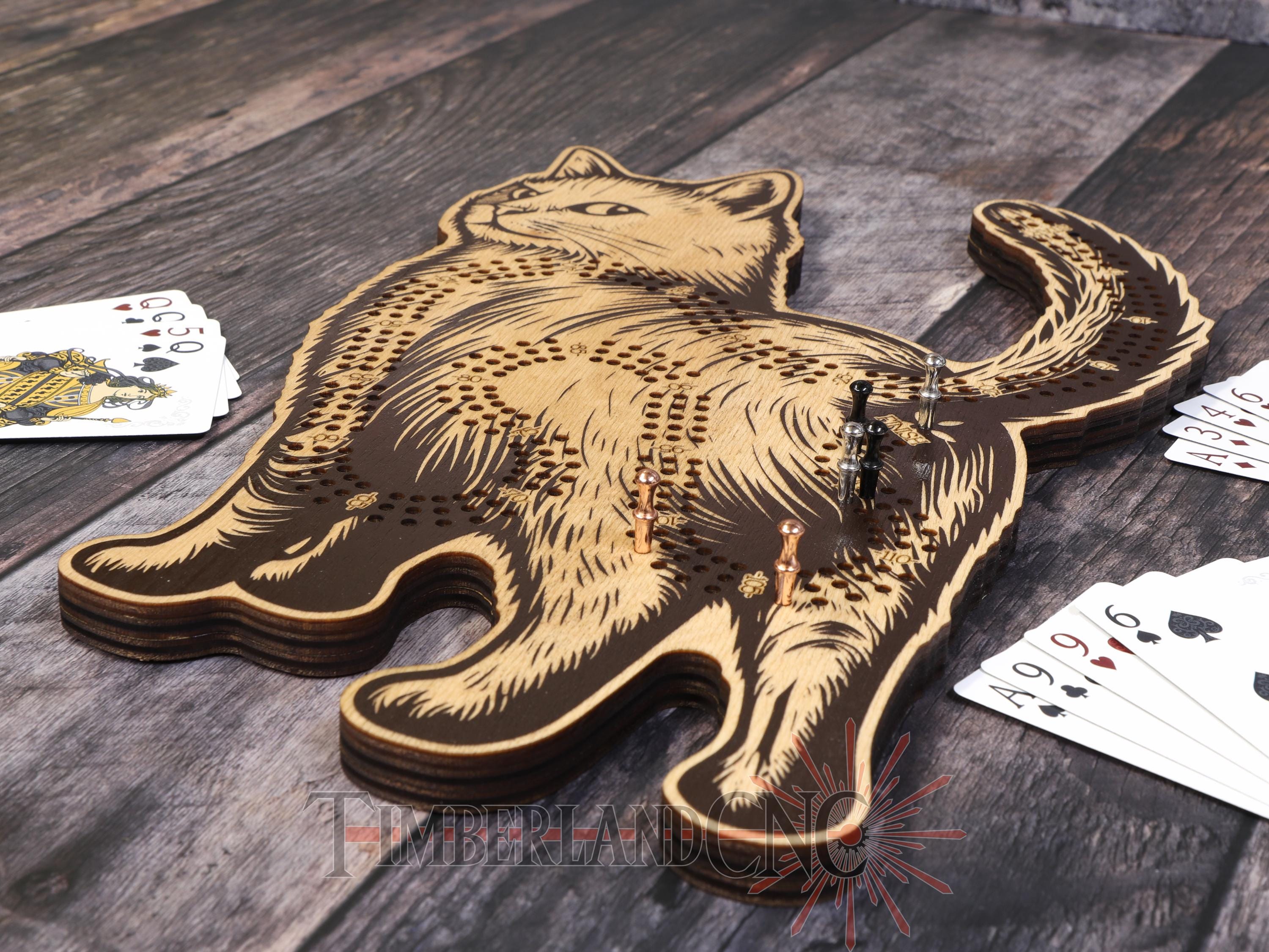 Cat Cribbage Board, Cat Butt, Cribbage Pattern, SVG, Laser Cutting File ...