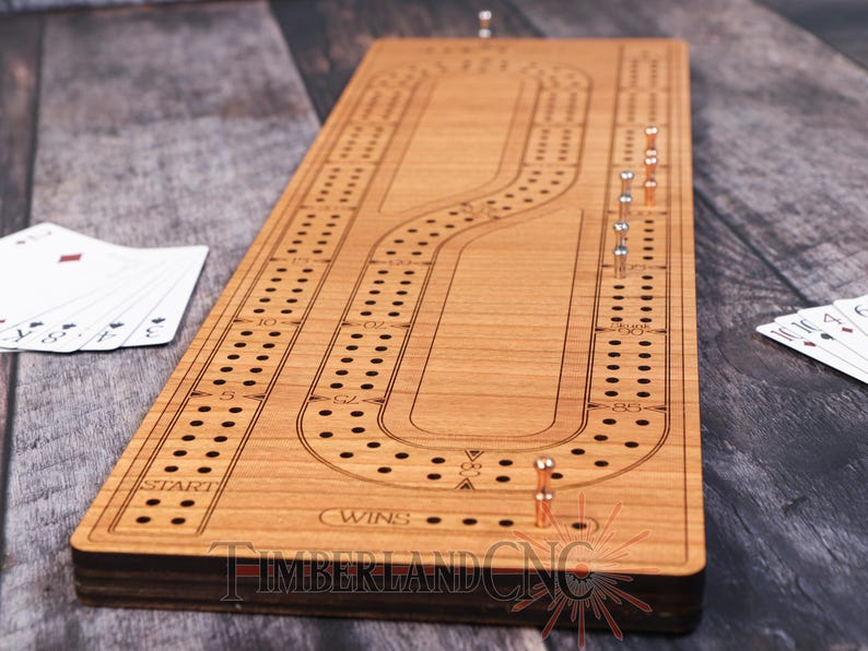 Large Cribbage Board for Visual or Grip Impaired, SVG, Laser Cutting ...