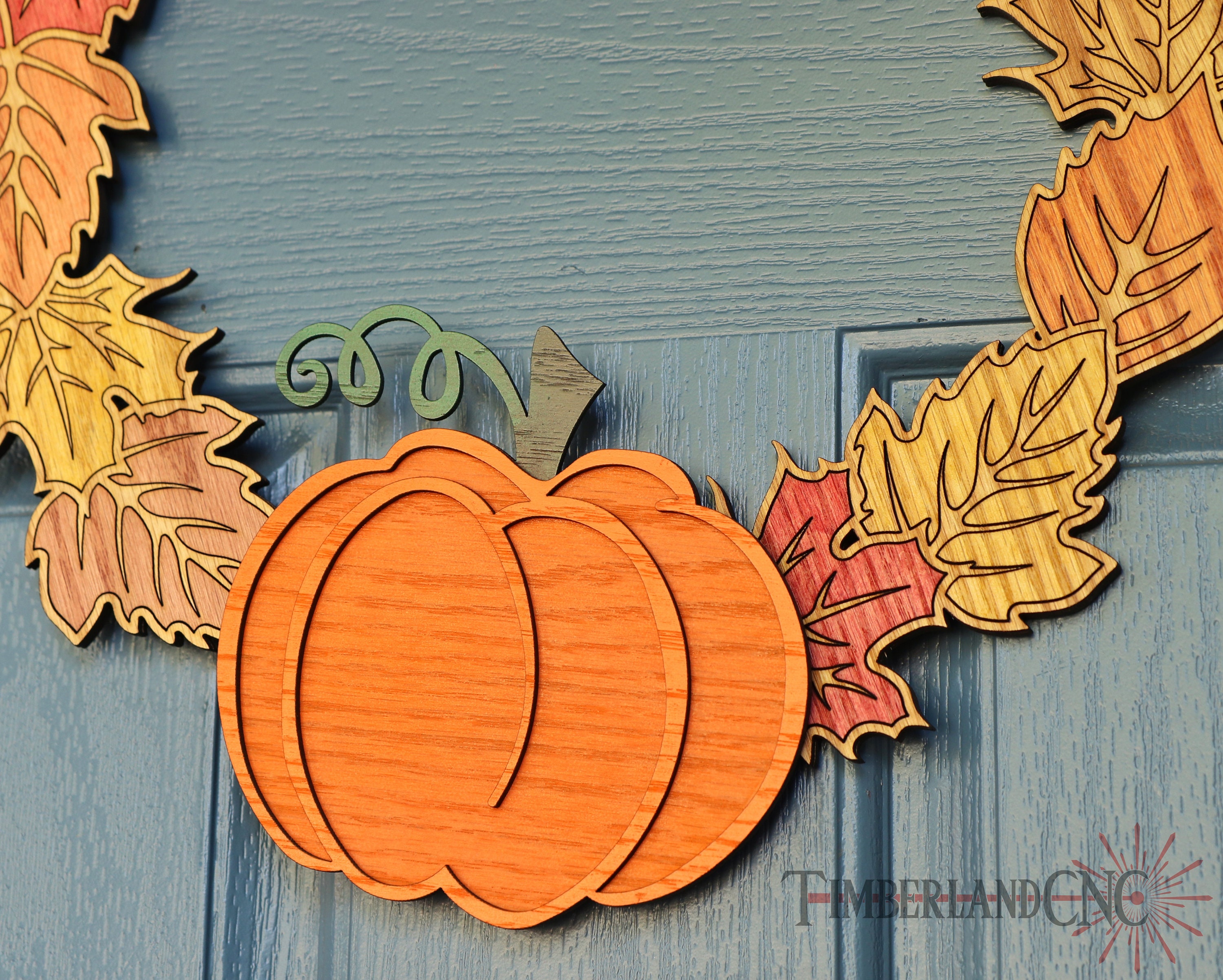 Fall Leaf Wreath SVG Laser Cutting File | Etsy