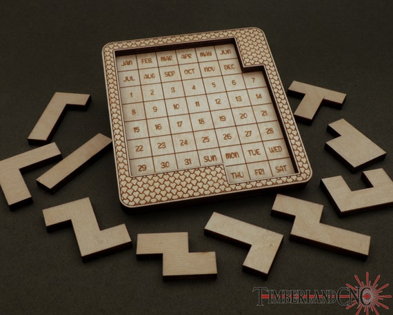 Wooden Daily Calendar Puzzle Infinite Puzzle - Etsy