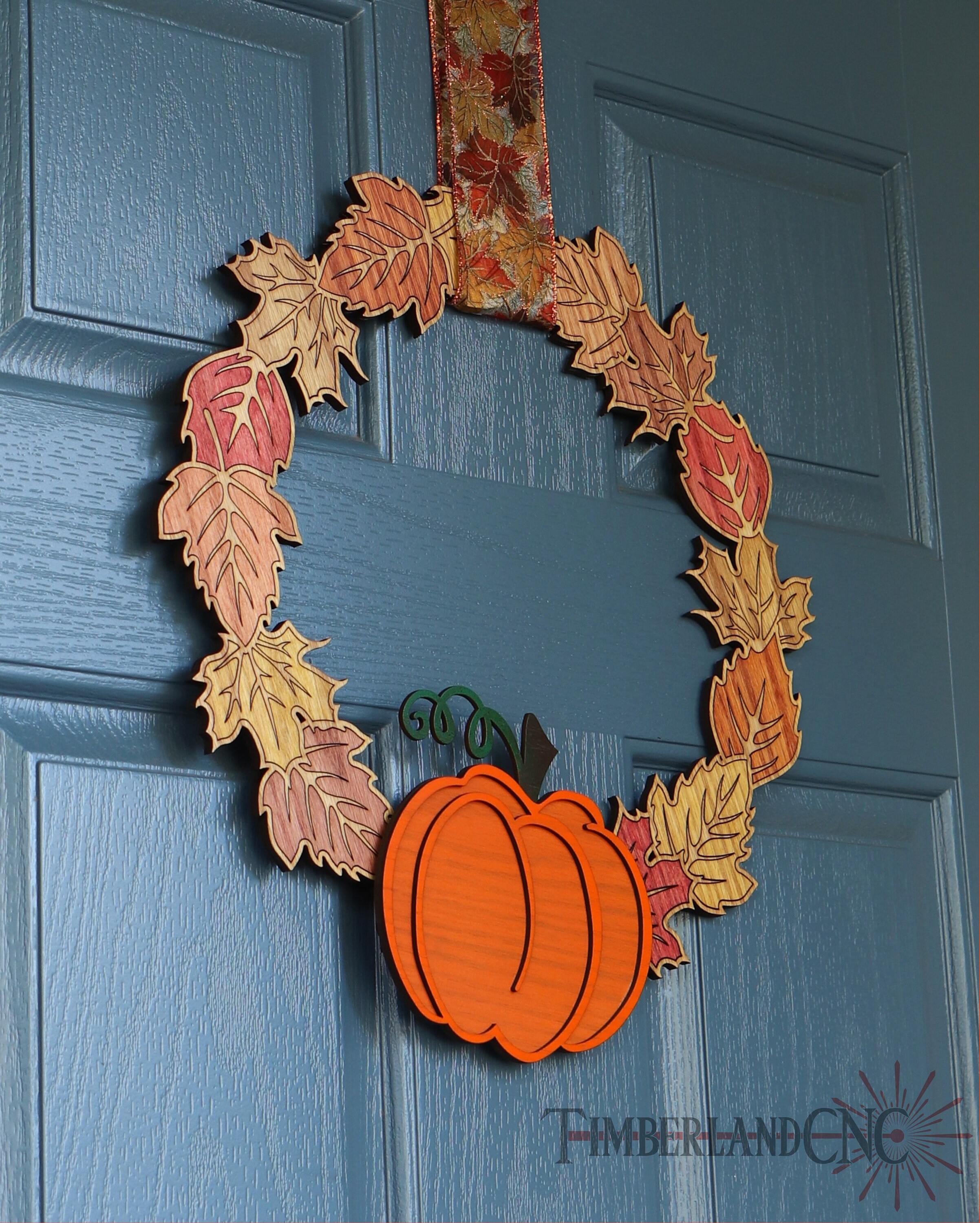 Fall Leaf Wreath SVG Laser Cutting File | Etsy