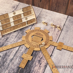 Mexican Train Dominoes, Double-12 Domino Set, SVG, Laser Cutting File ...