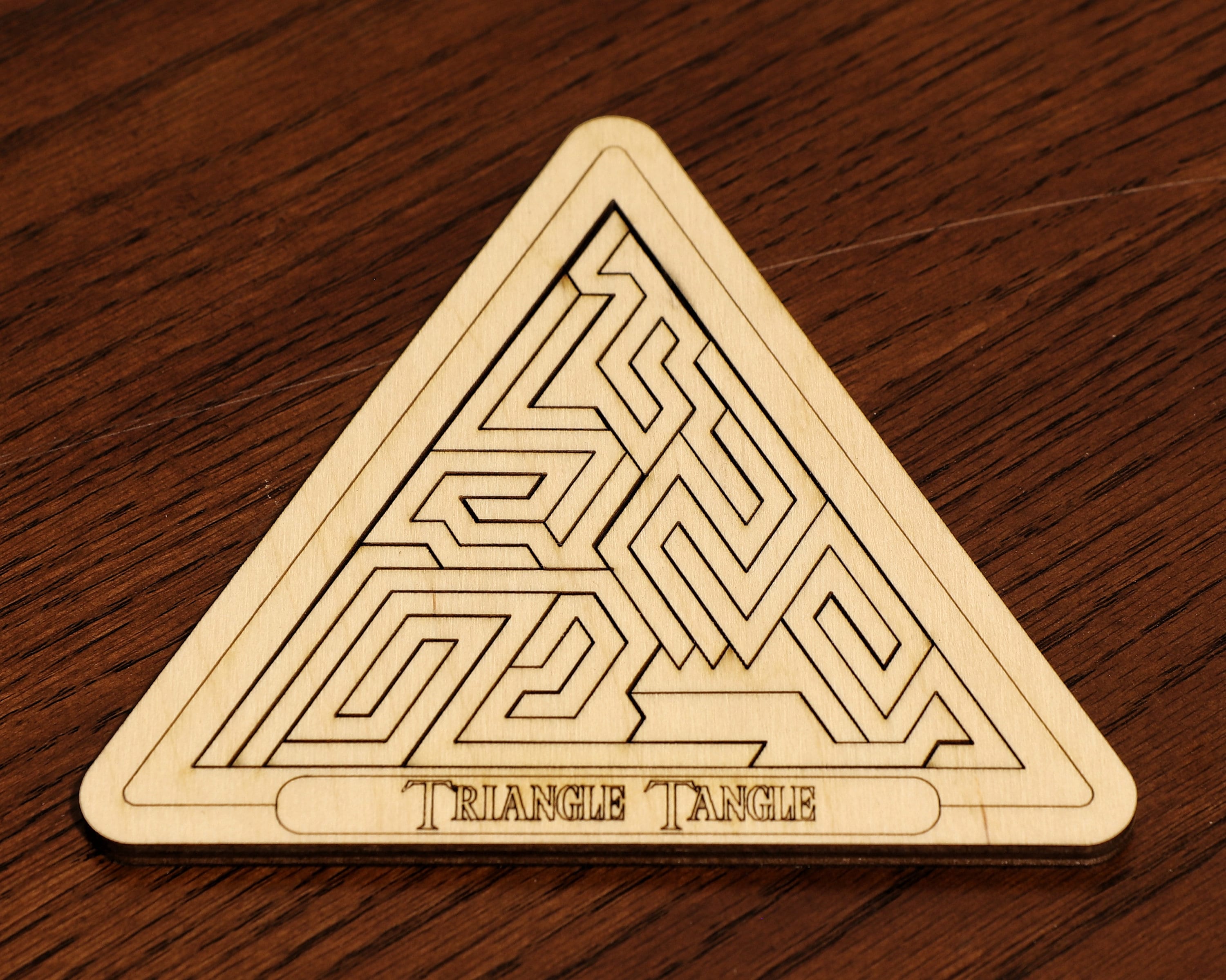 Triangle Puzzle Tangle Jigsaw Puzzle SVG Laser Cutting - Etsy