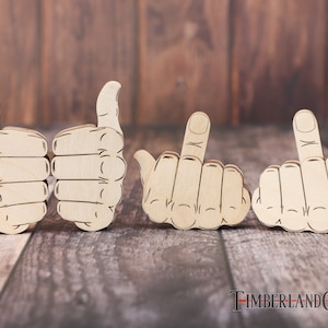 Automatic Middle Finger, Flip Off, Thumbs Up, SVG, Laser Cutting File ...