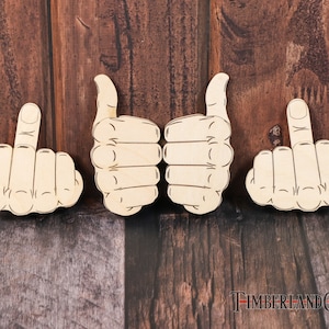 Automatic Middle Finger, Flip Off, Thumbs Up, SVG, Laser Cutting File ...