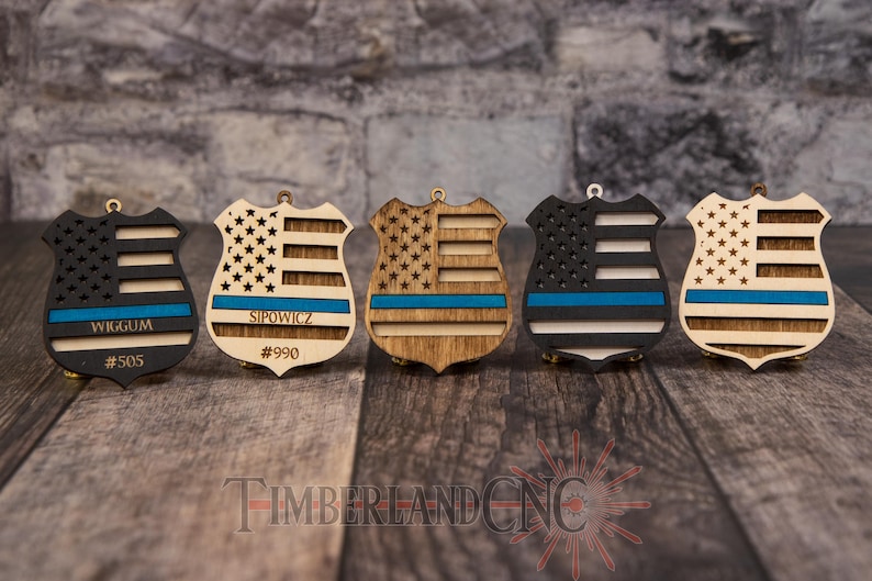 Police Badge Ornament, SVG, Laser Cutting File. - Etsy