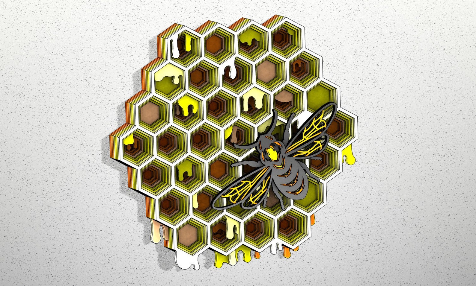 Bee and Honeycomb, Dripping With Honey SVG, DXF, Cutting File - Etsy