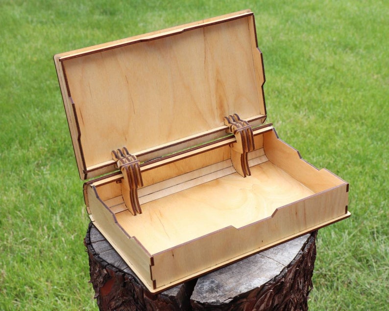 Book Box, Hidden Hinge, Floral Cover, SVG, Glowforge, Laser Cutting ...