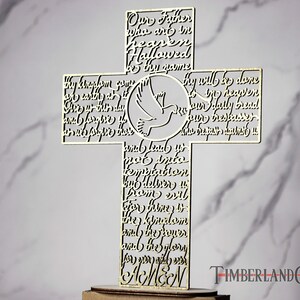 Lord's Prayer Cross, SVG, Laser Cutting File - Etsy