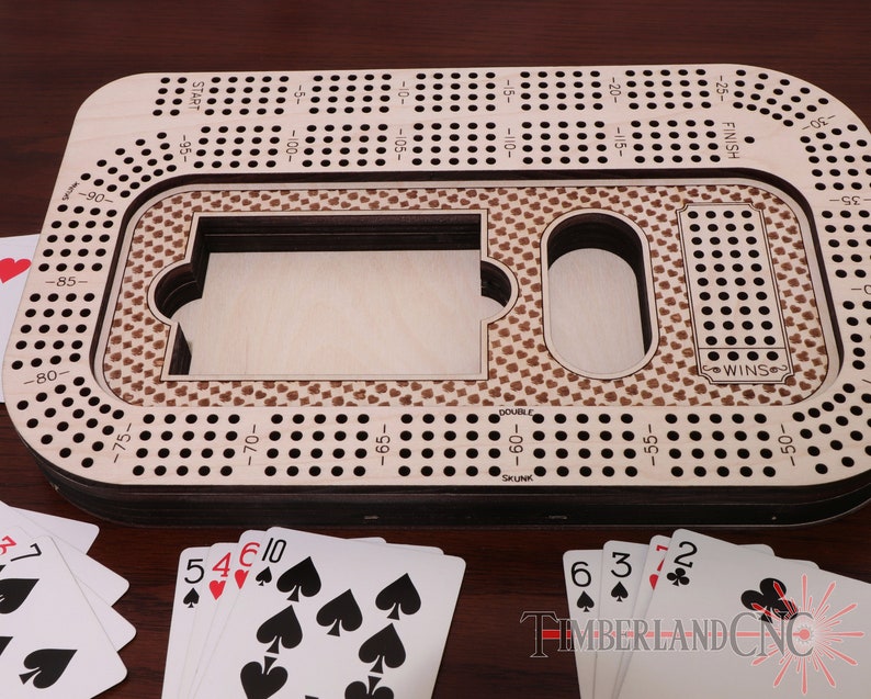 Cribbage Board With Storage SVG Laser Cutting File - Etsy