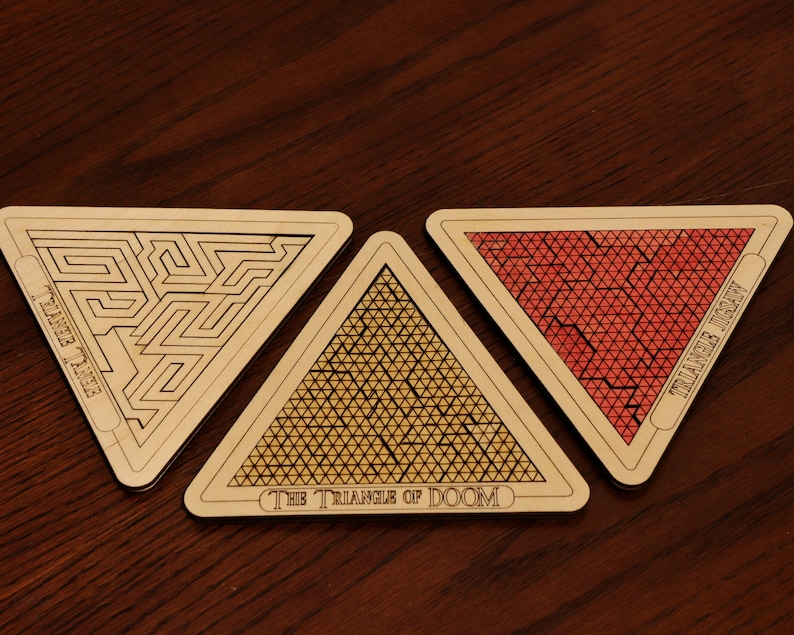 Triangle Puzzle Tangle Jigsaw Puzzle SVG Laser Cutting - Etsy