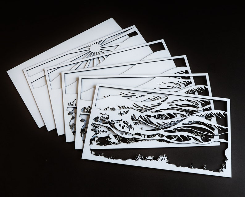 Ocean Scene, Undersea, Layered SVG, Cutting File - Etsy